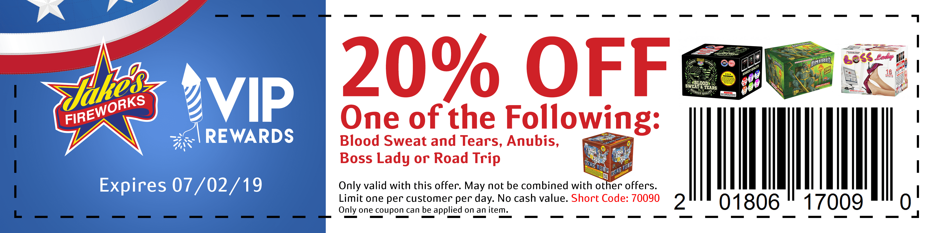 Sunday Funday Firework Coupons!