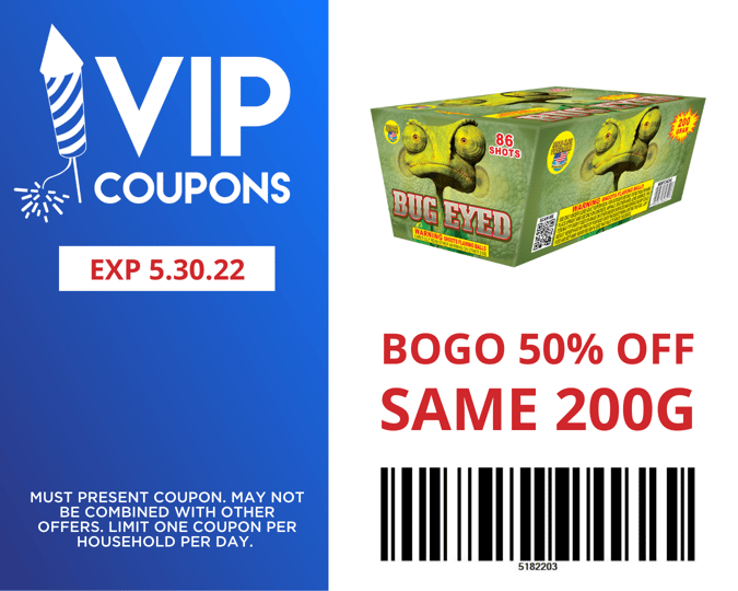 Firework Coupons - 4 Great Offers!