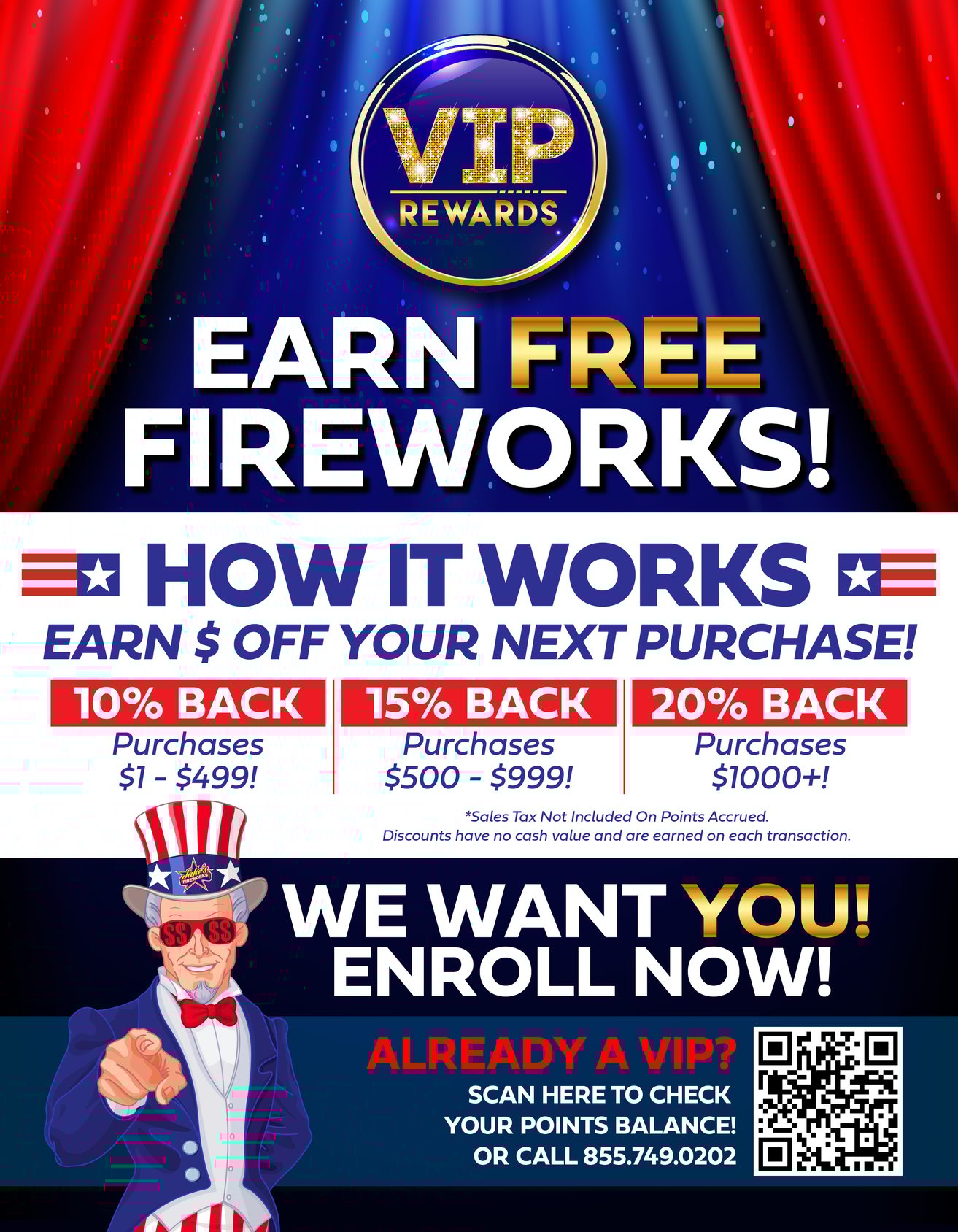 Earn FREE Fireworks - Become a VIP Customer - It's Free and Easy
