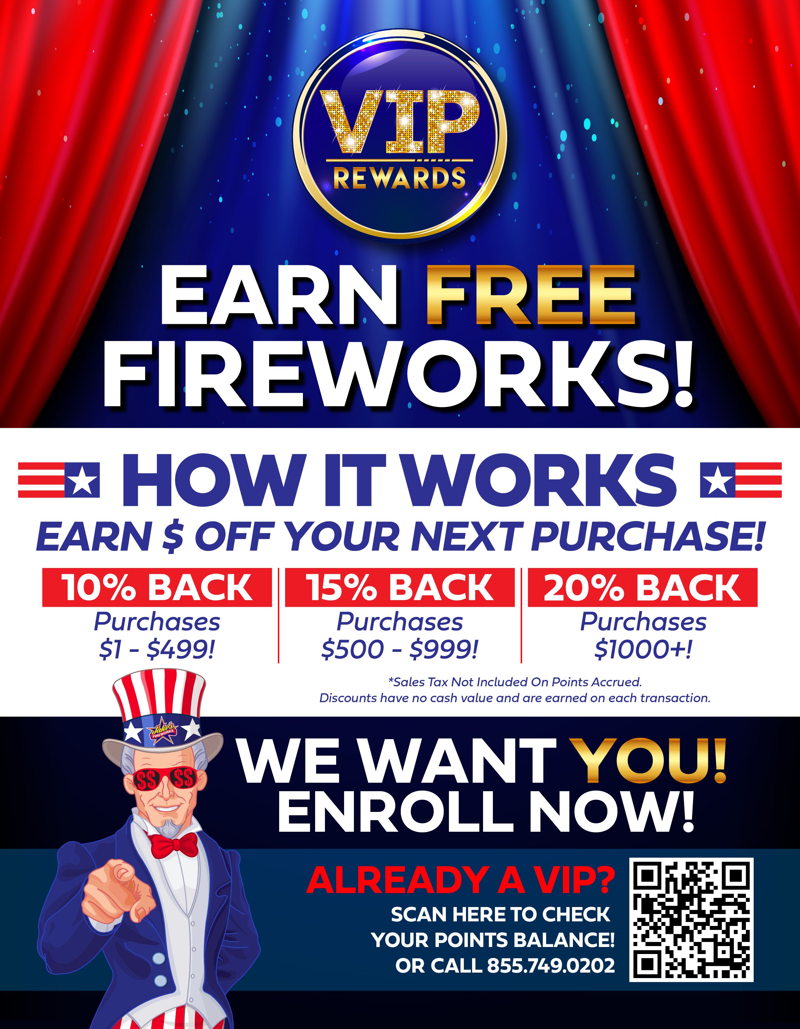 Earn FREE Fireworks - Become a VIP Customer - It's Free and Easy