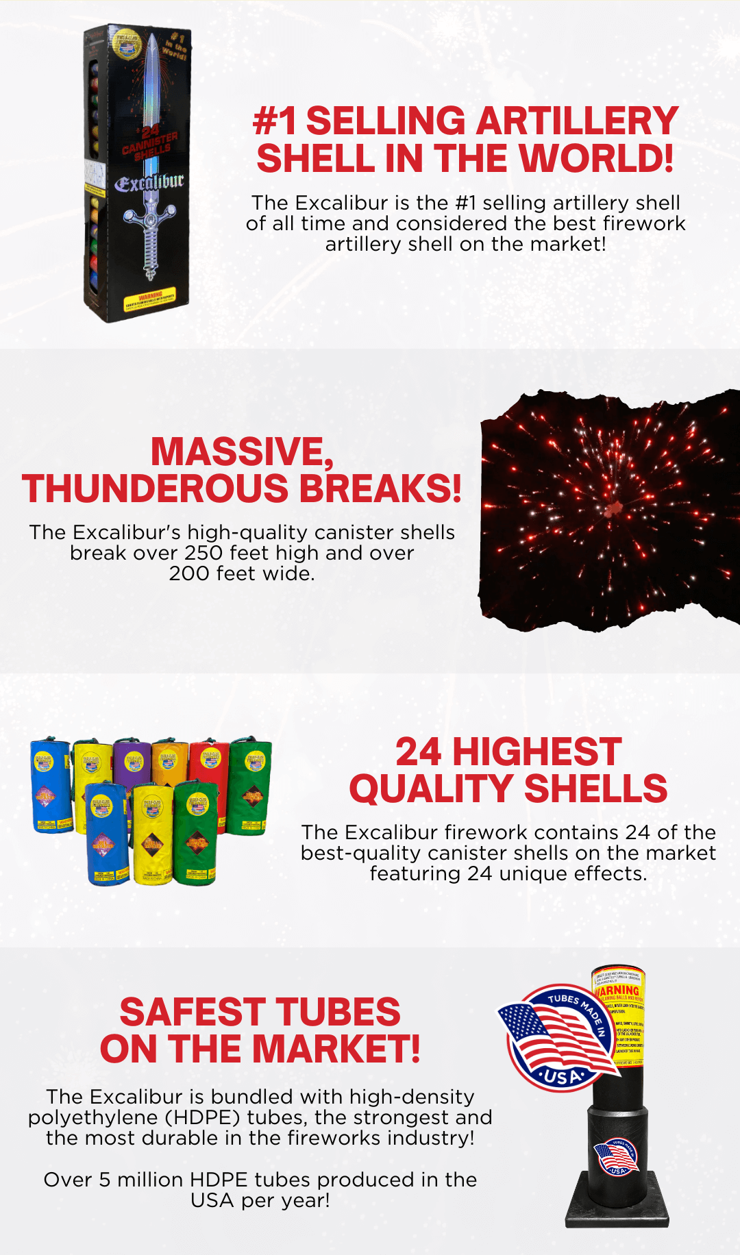 Deal of the Day - Buy 1 Get 1 FREE Excalibur Artillery Shell 24pk