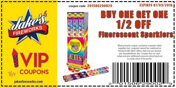 Save on 2 Classic Fireworks - Sparklers and 100 Magical Barrage